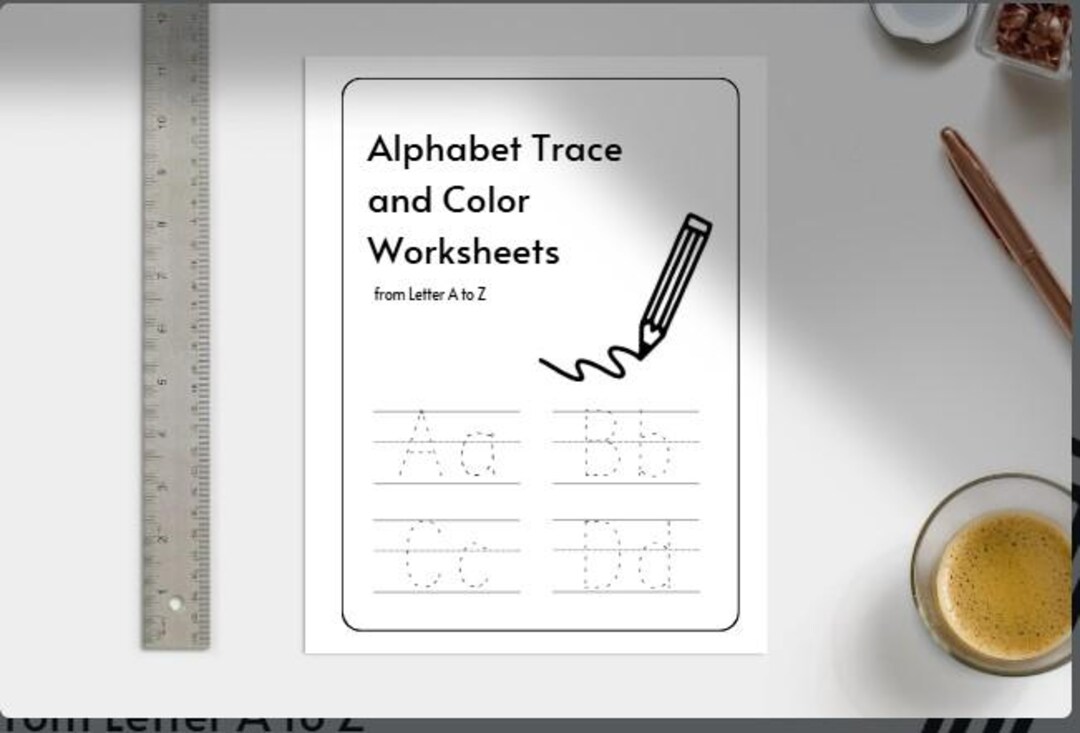 Alphabet Trace and Color Worksheet Book – 26-page Printable PDF for ...