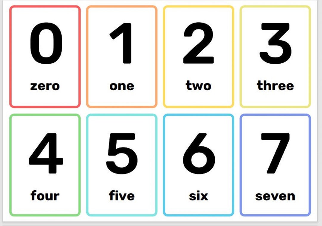 Printable Number Flash Cards / Printable Shape Flash Cards / Baby ...