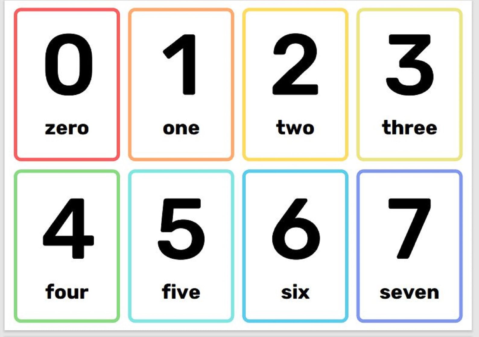 Printable Number Flash Cards / Printable Shape Flash Cards / Baby ...