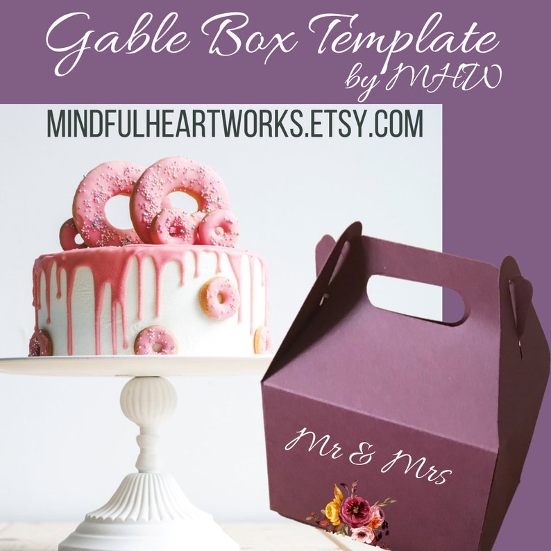 Gable Gift Box Template SVG Cut Files for Cricut or - Etsy Canada