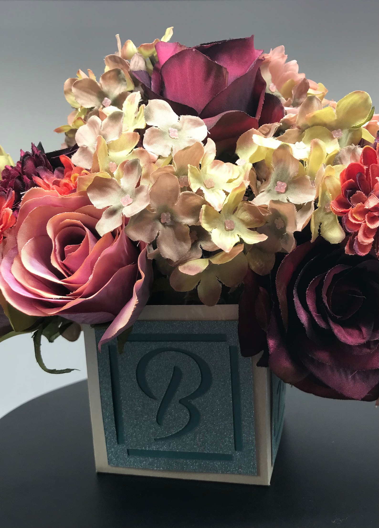 ABC Block Centerpiece Template Small or Large Vase Cover - Etsy