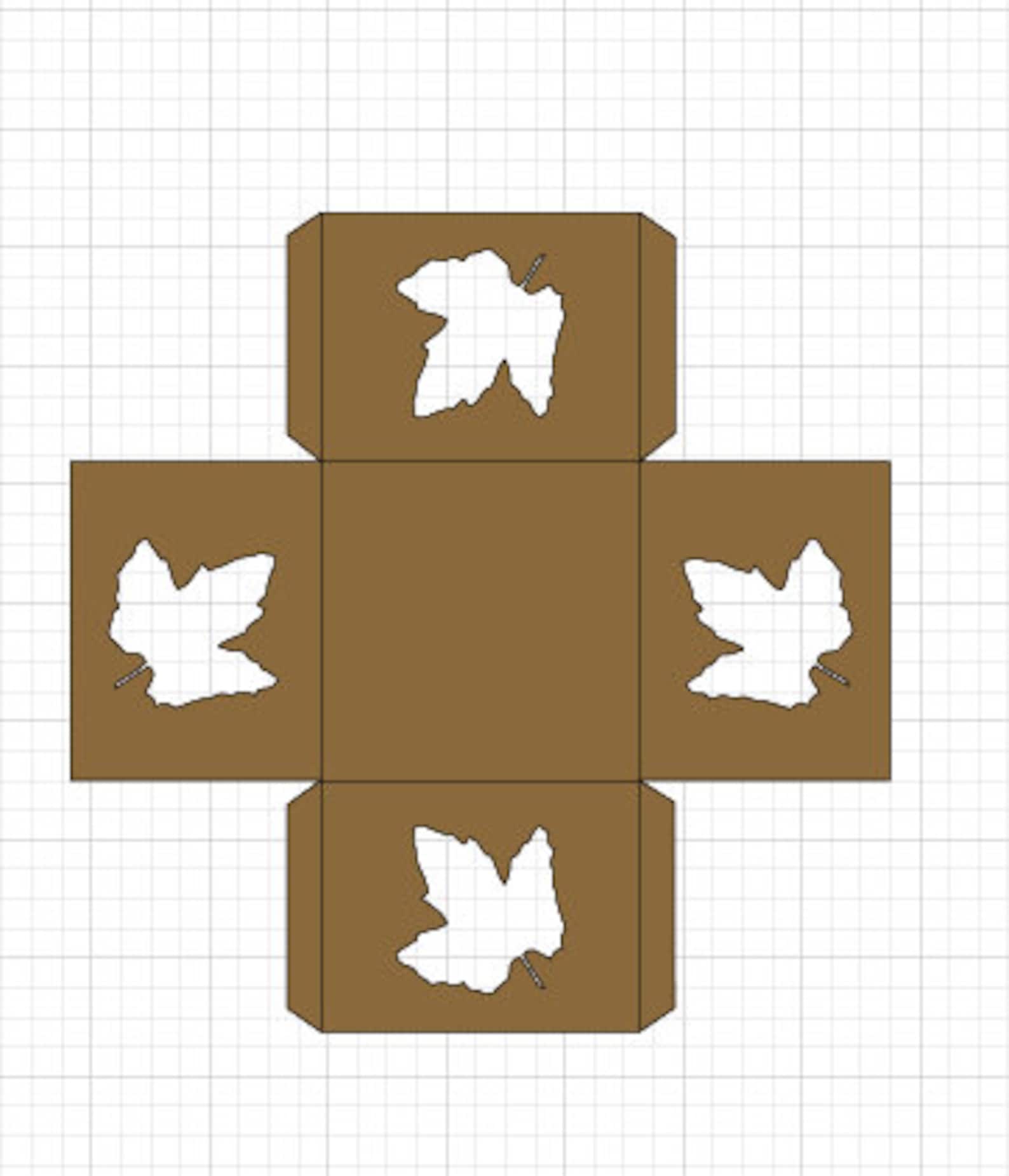 Fall Gift Box Template Maple Leaf Shape SVG Cut Files for - Etsy