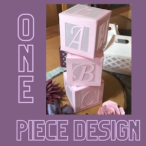 Small ABC Boxes Template With Script Letters - 3D One Piece Adjustable ...