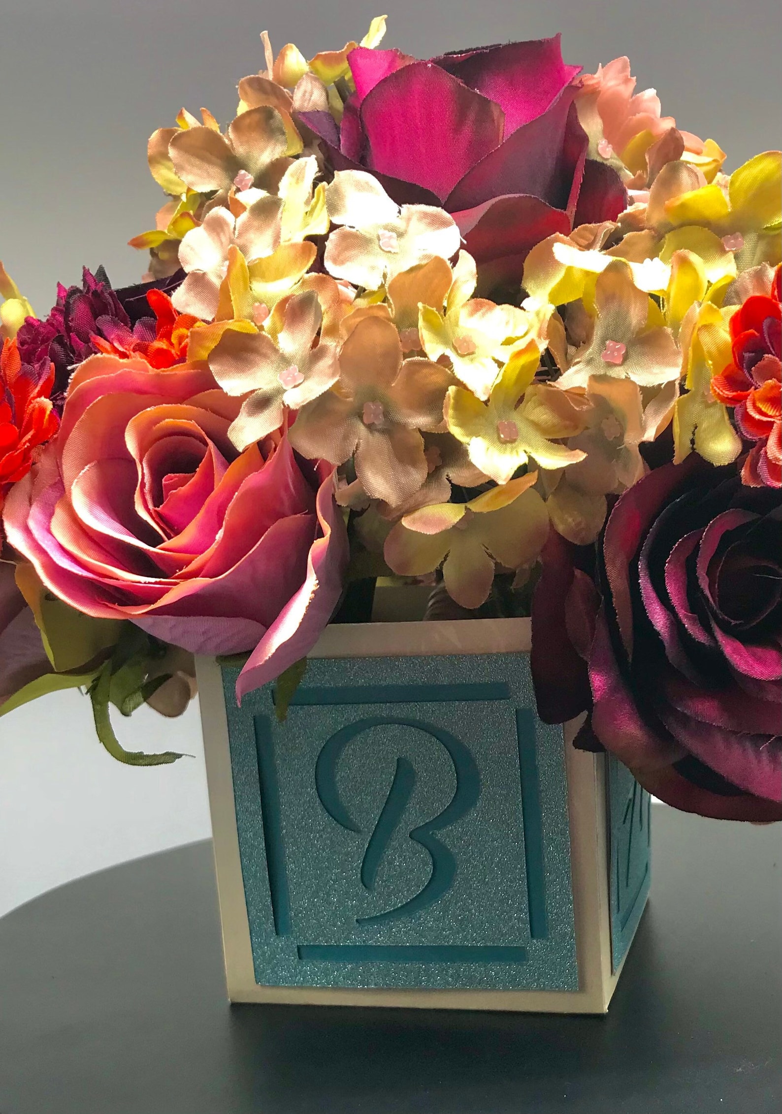 ABC Block Centerpiece Template Small or Large Vase Cover - Etsy