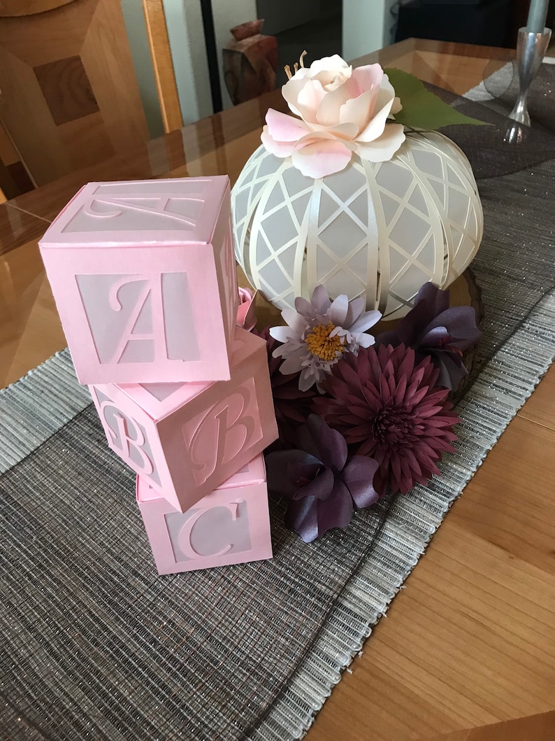 Small ABC Boxes Template With Script Letters 3D One Piece - Etsy