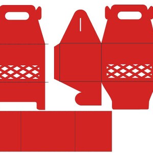 Gable Gift Box Template - Lattice Adjustable SVG Cut Files for Cricut ...