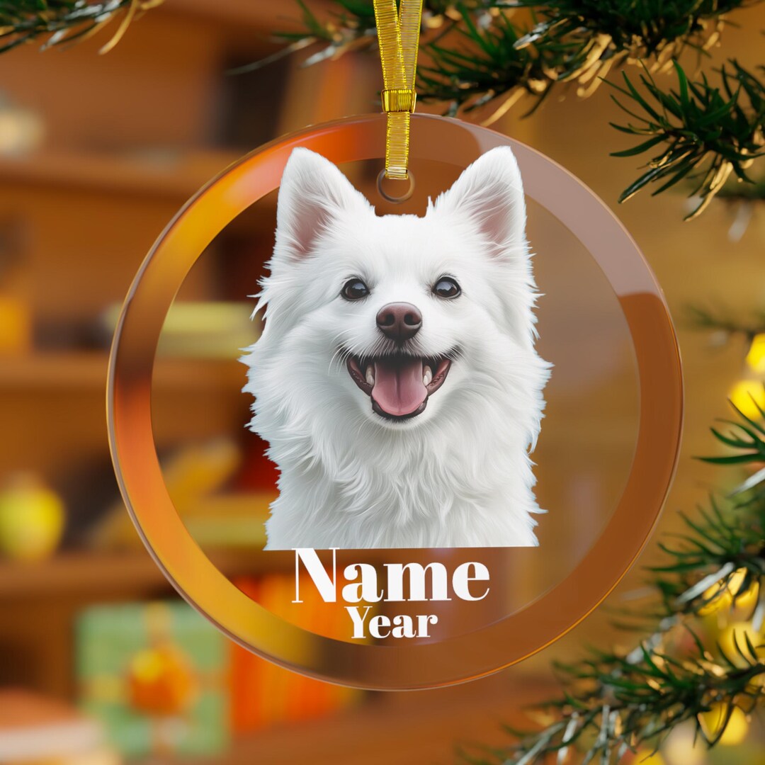 American Eskimo Ornament, American Eskimo Dog, American Spitz Gift ...