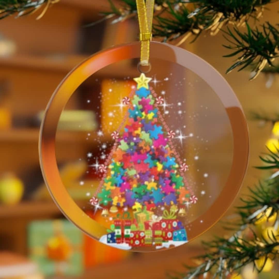 Autism Christmas Tree Ornament, Autistic Ornament, Autism Puzzle ...