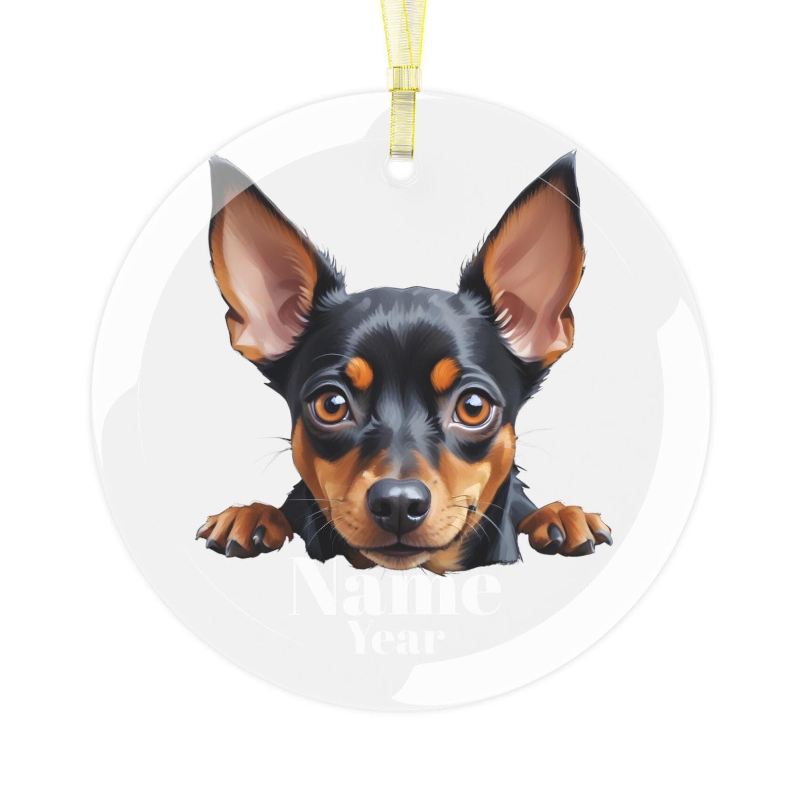 Miniature Pinscher Ornament, Min Pin Dog, Miniature Pinscher Dog ...