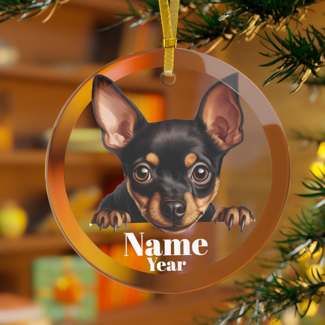 Miniature Pinscher Ornament, Min Pin Dog, Miniature Pinscher Dog ...