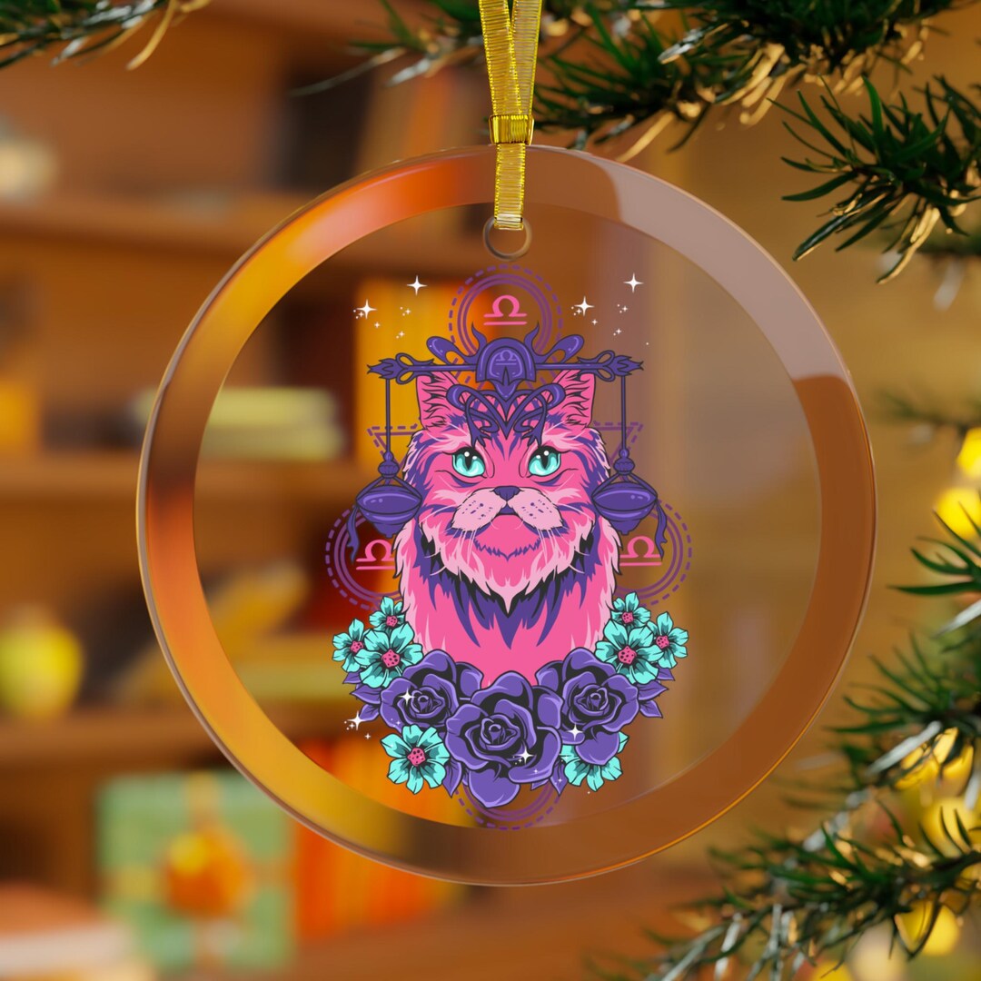 Libra Ornament, Persian Cat Christmas Ornament, Libra Gift Her, Libra ...