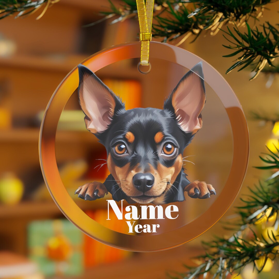 Miniature Pinscher Ornament, Min Pin Dog, Miniature Pinscher Dog ...