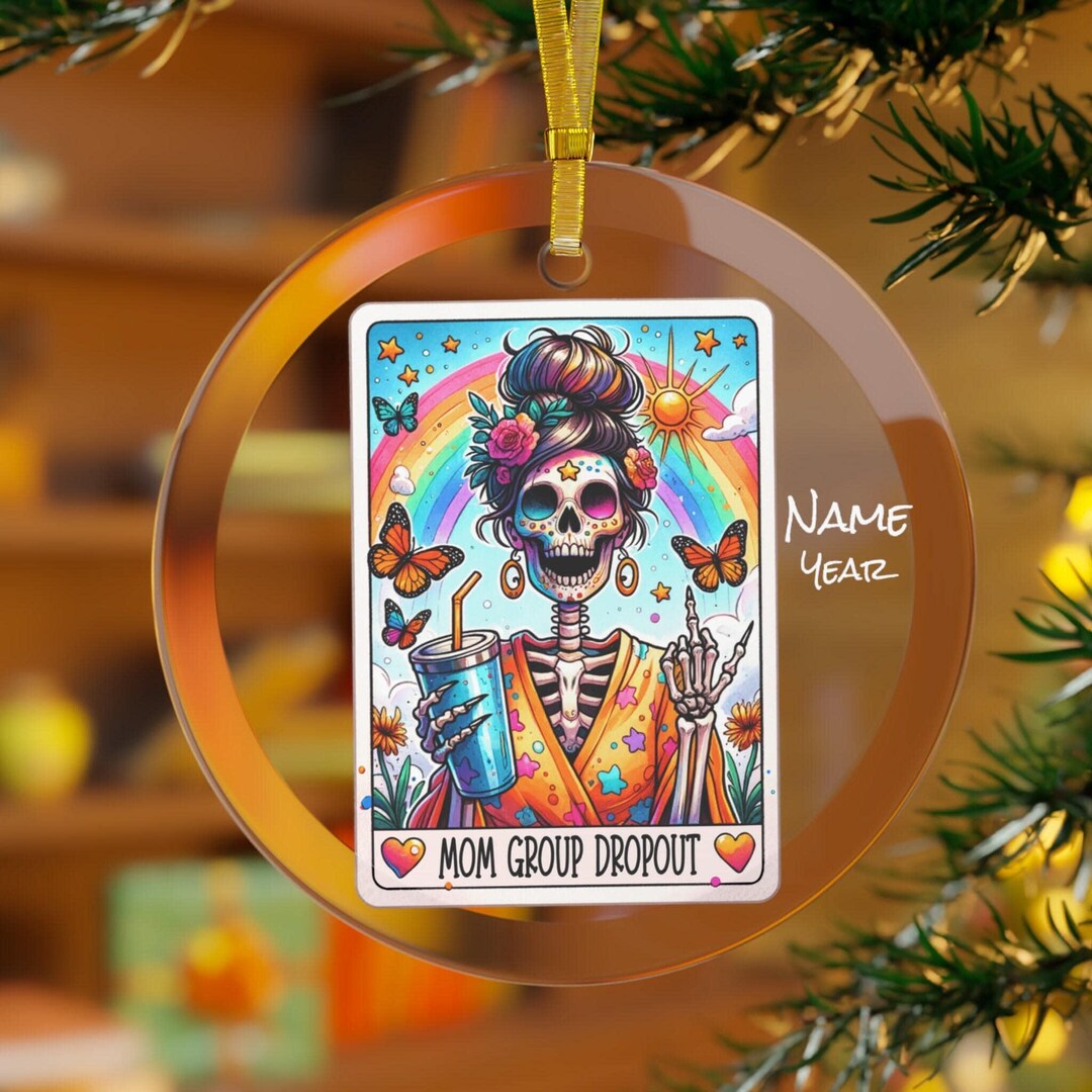 The Mom Group Dropout Tarot Card Ornament, Skeleton Tarot Card Ornament ...