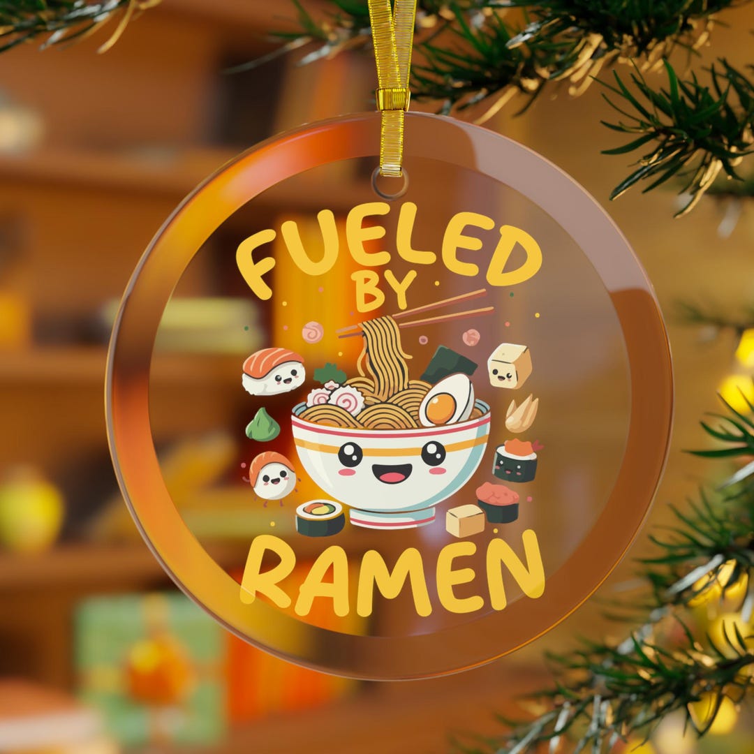 Kawaii Ramen Ornament, Fueled by Ramen, Christmas Ramen, Cute Ramen ...