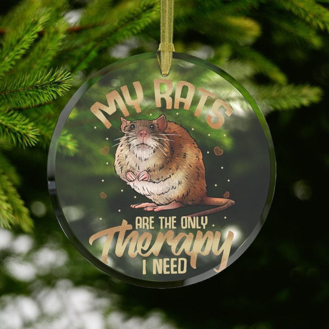 Adorno divertido de rata para terapia, Adorno navideño de rata, Mamá ...