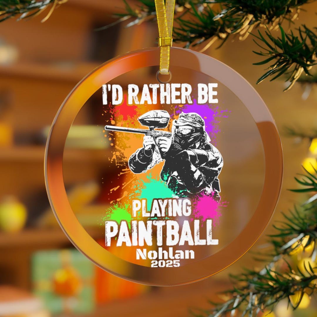 Paintball Ornament, Paint Ball Christmas Ornament Glass, Paintball ...