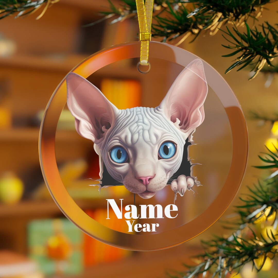Sphynx Cat Ornament, Hairless Sphynx Cat Gifts, Sphynx Cat Christmas ...