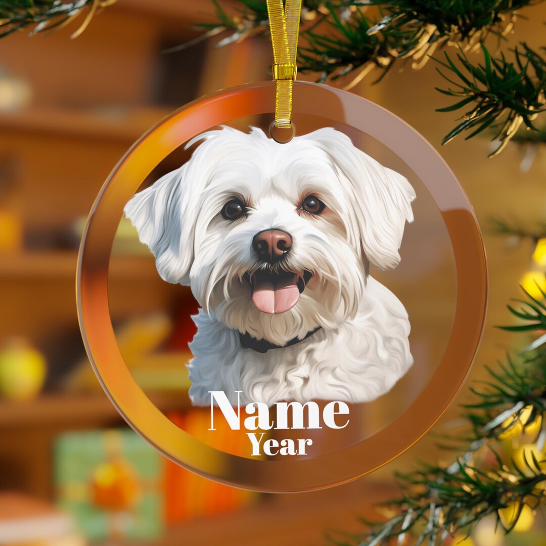 Maltese Ornament, Maltese Dog Gifts, Maltese Memorial, Maltese Mama ...