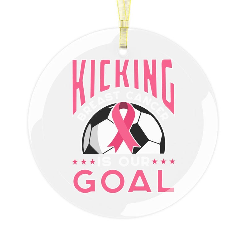 Breast Cancer Ornament, Breast Cancer Soccer, Soccer Ornaments, Breast ...