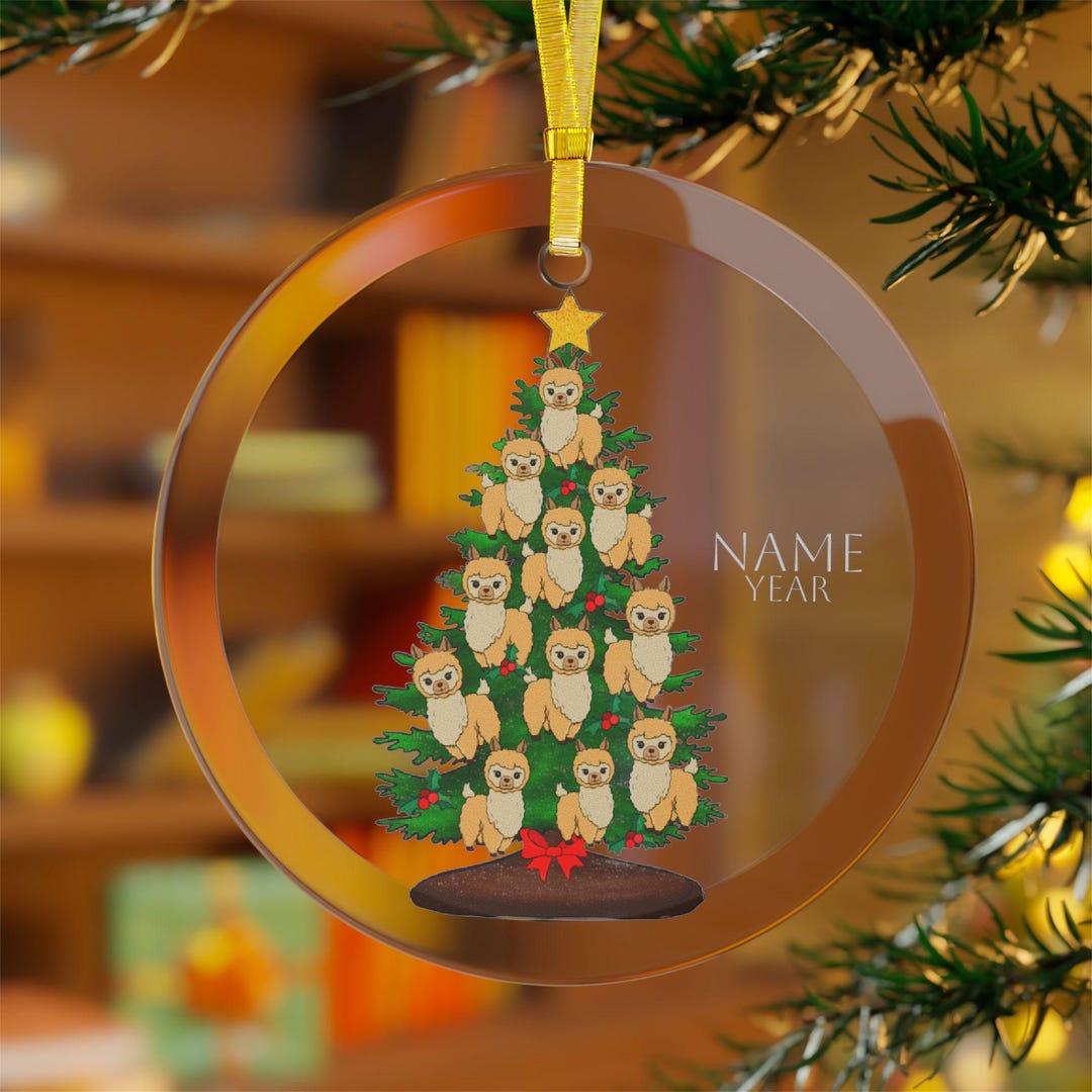 Llama Ornament, Duck Gifts, Llama Christmas Ornament, Glass Llama ...