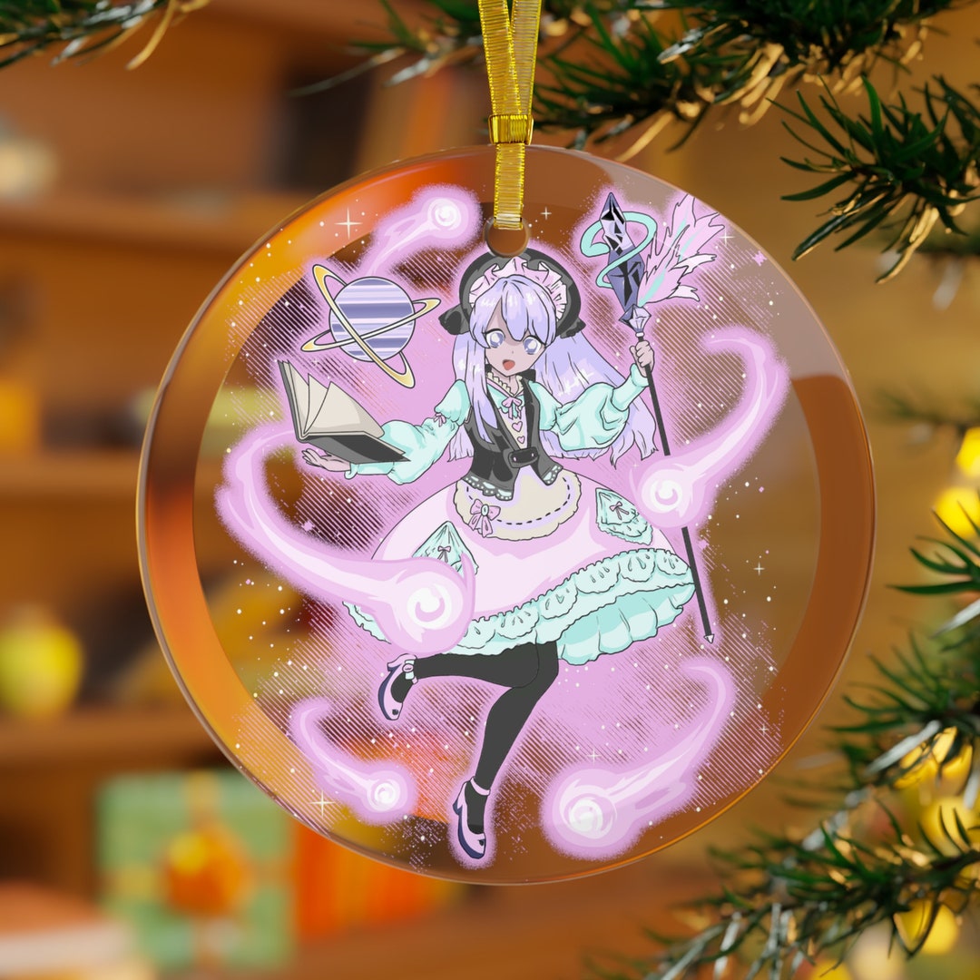 Pastel Goth Lolitafashion Anime Christmas Ornament Glass,anime Girl ...