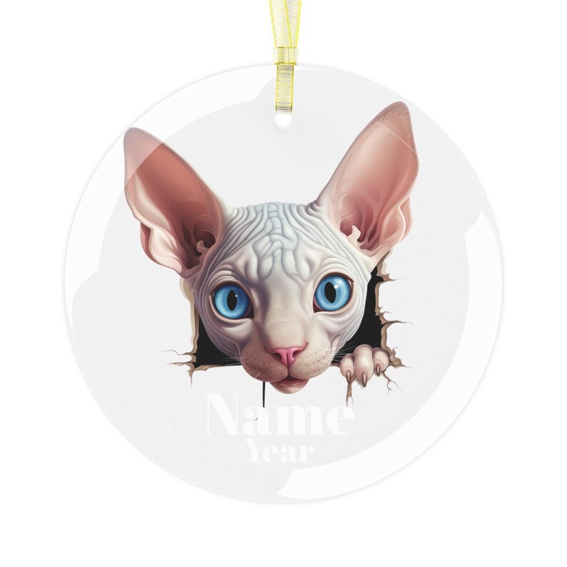 Sphynx Cat Ornament, Hairless Sphynx Cat Gifts, Sphynx Cat Christmas ...