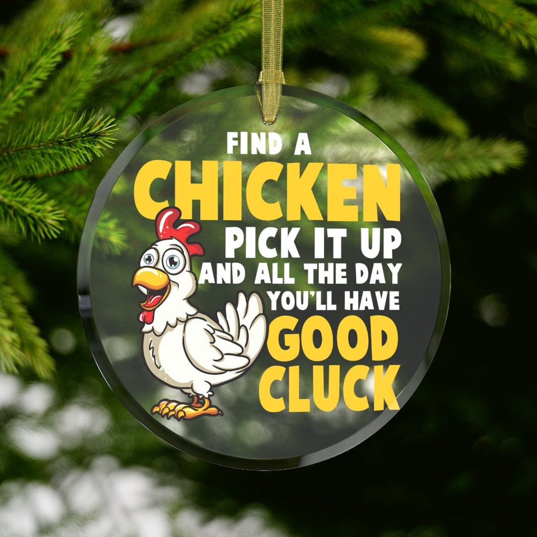 Funny Chicken Pun Ornament, Chicken Christmas Ornament, Chicken Mom ...