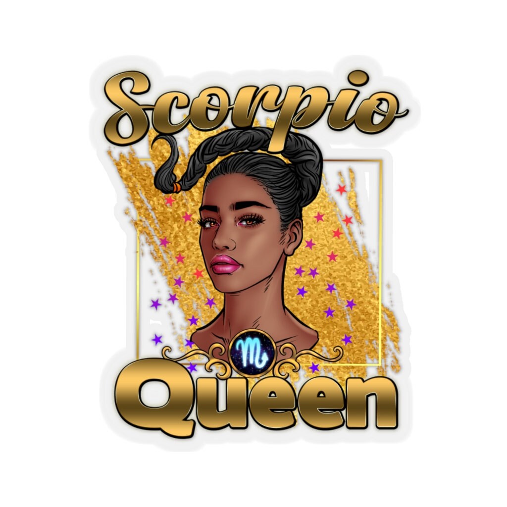 Scorpio Queen Decal Black QueenBlack Girl StickerScorpio | Etsy