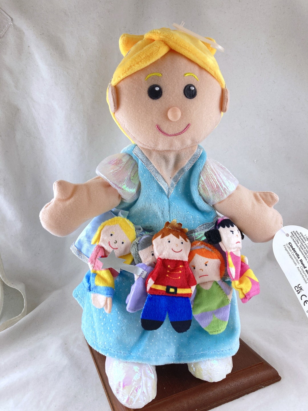 Glove Puppet Girl Cinderella and 5 Finger Puppet Set New - Etsy UK