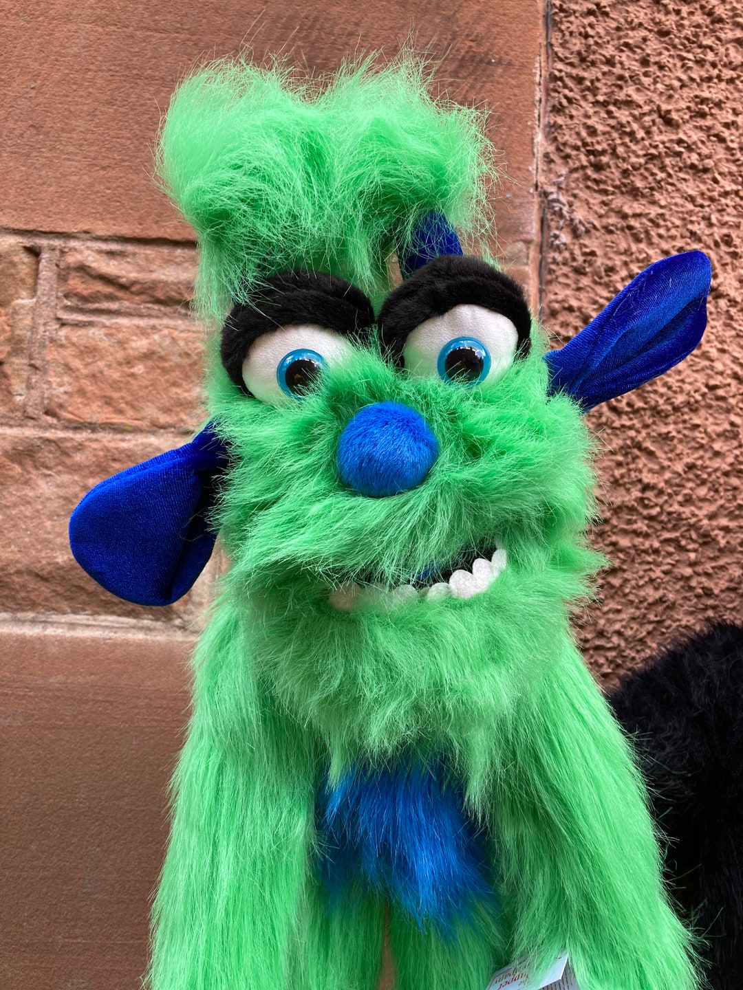 Large Green Monster Hand Puppet - Green and Fluffy - New With Tags - Etsy