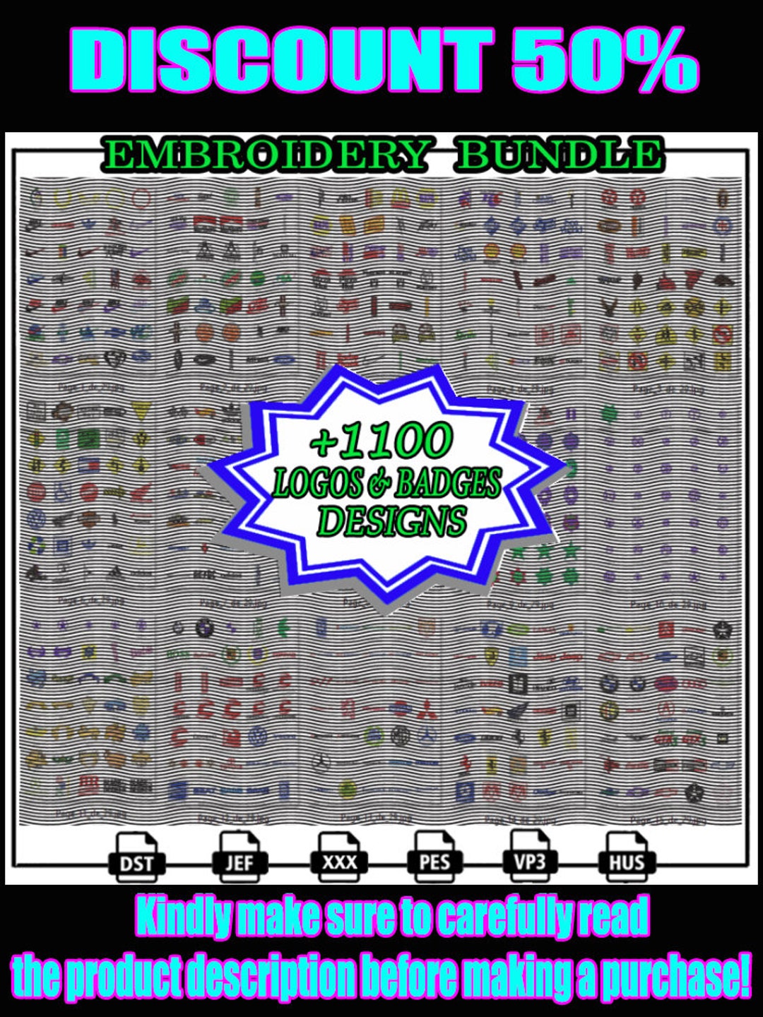 1100 Embroidery Luxury Logos & Badges Design Bundle, Fashion Logo ...