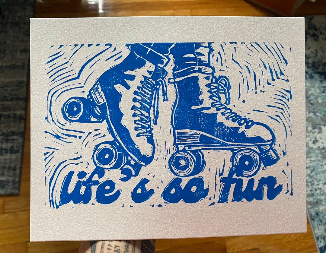 Life's so Fun Silk Chiffon Linocut Art Print | MUNA | Phoebe Bridgers ...