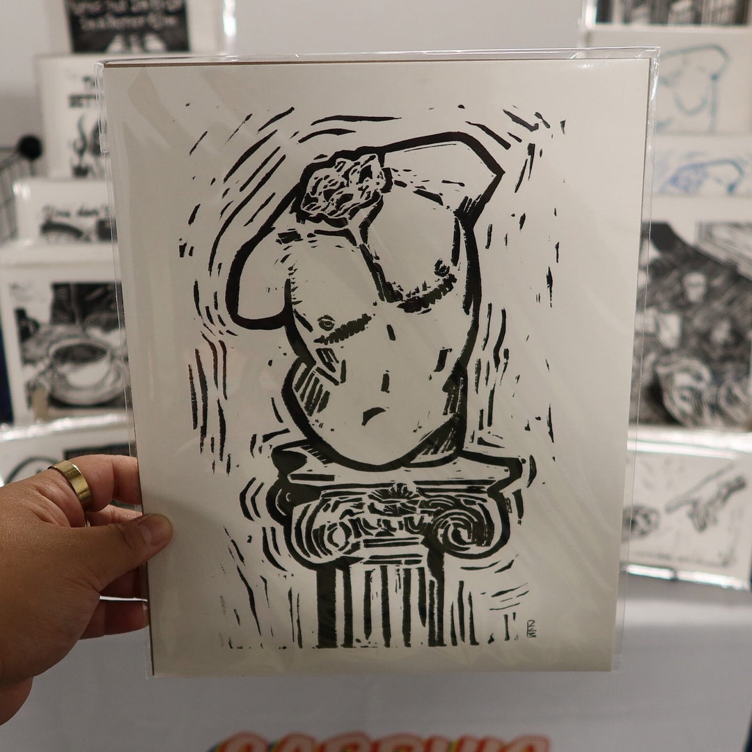 Trans Sculpture Linocut Art Print - Etsy