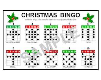 Winter BINGO Card Patterns for Really Fun BINGO Games Bingo | Etsy
