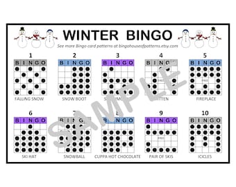 Camping BINGO Card Patterns for Really Fun BINGO Games Bingo | Etsy