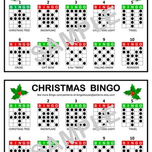 Christmas Holiday BINGO Card Patterns for Really Fun BINGO Games ...