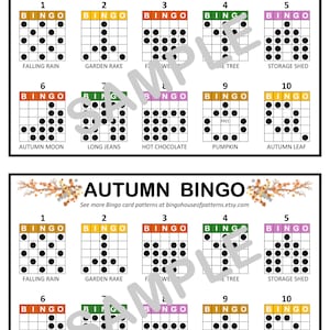 Collection "seasons" BINGO Card Patterns for Really Fun BINGO Games ...