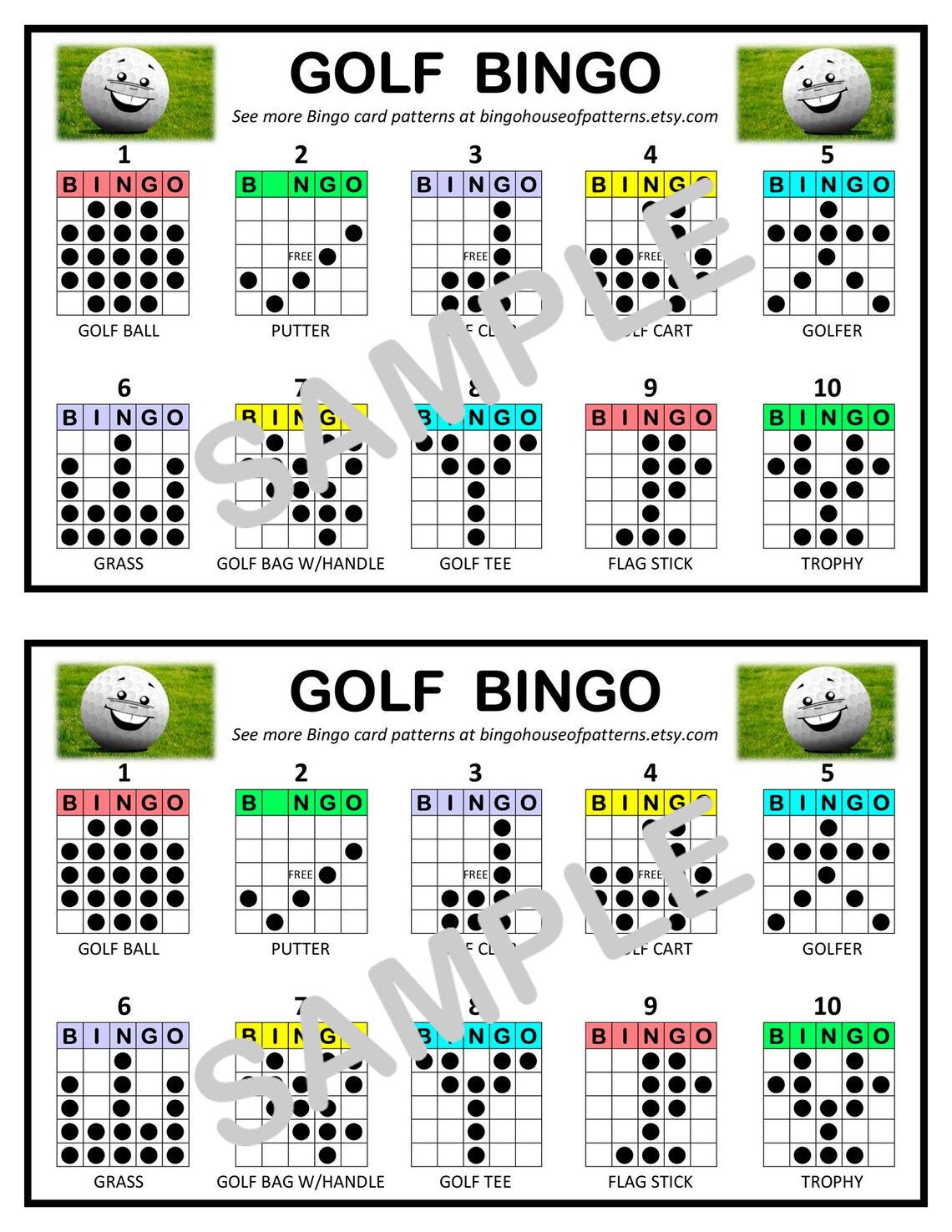 Collection "sports" BINGO Card Patterns for Really Fun BINGO Games ...