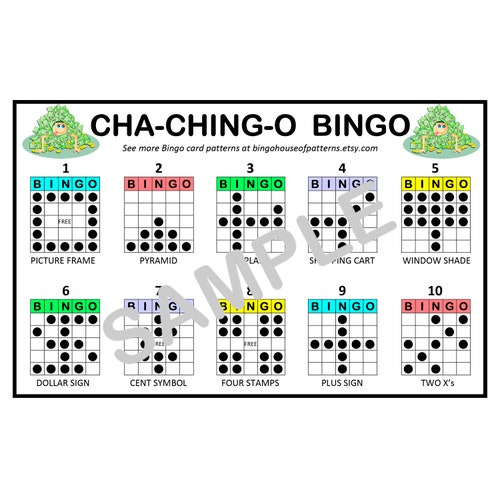 Golf BINGO Card Patterns for Really Fun BINGO Games Bingo - Etsy