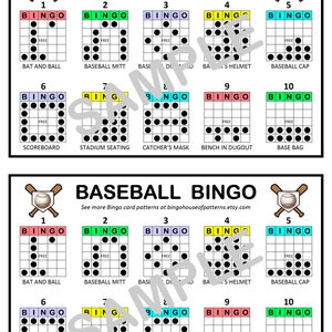 Baseball BINGO Card Patterns for Really Fun BINGO Games - Bingo Cards ...