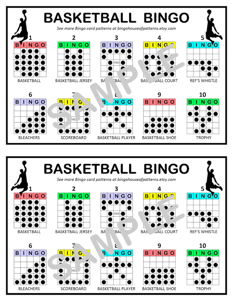 Collection "sports" BINGO Card Patterns for Really Fun BINGO Games ...