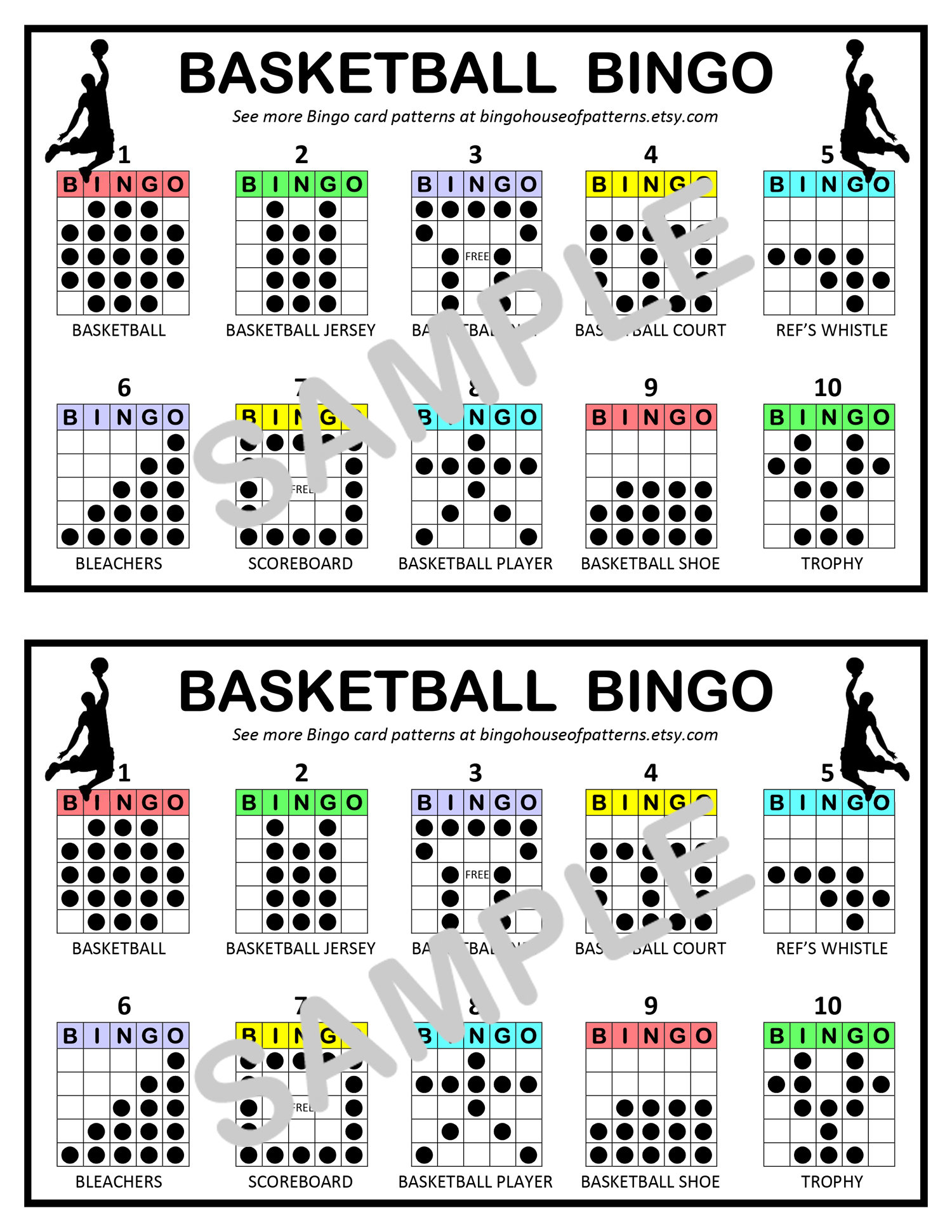 Collection "sports" BINGO Card Patterns for Really Fun BINGO Games ...