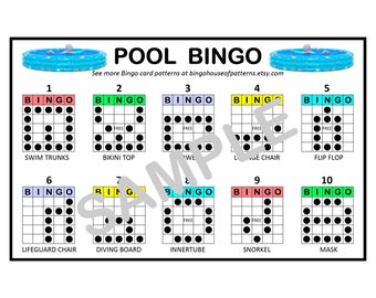 Pool BINGO Card Patterns for Really Fun BINGO Games Bingo - Etsy