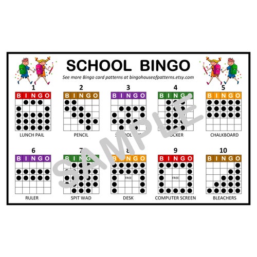 Collection seasons BINGO Card Patterns for Really - Etsy Collection seasons BINGO Card Patterns for Really - Etsy