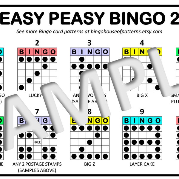 Easy Bingo Patterns - Etsy