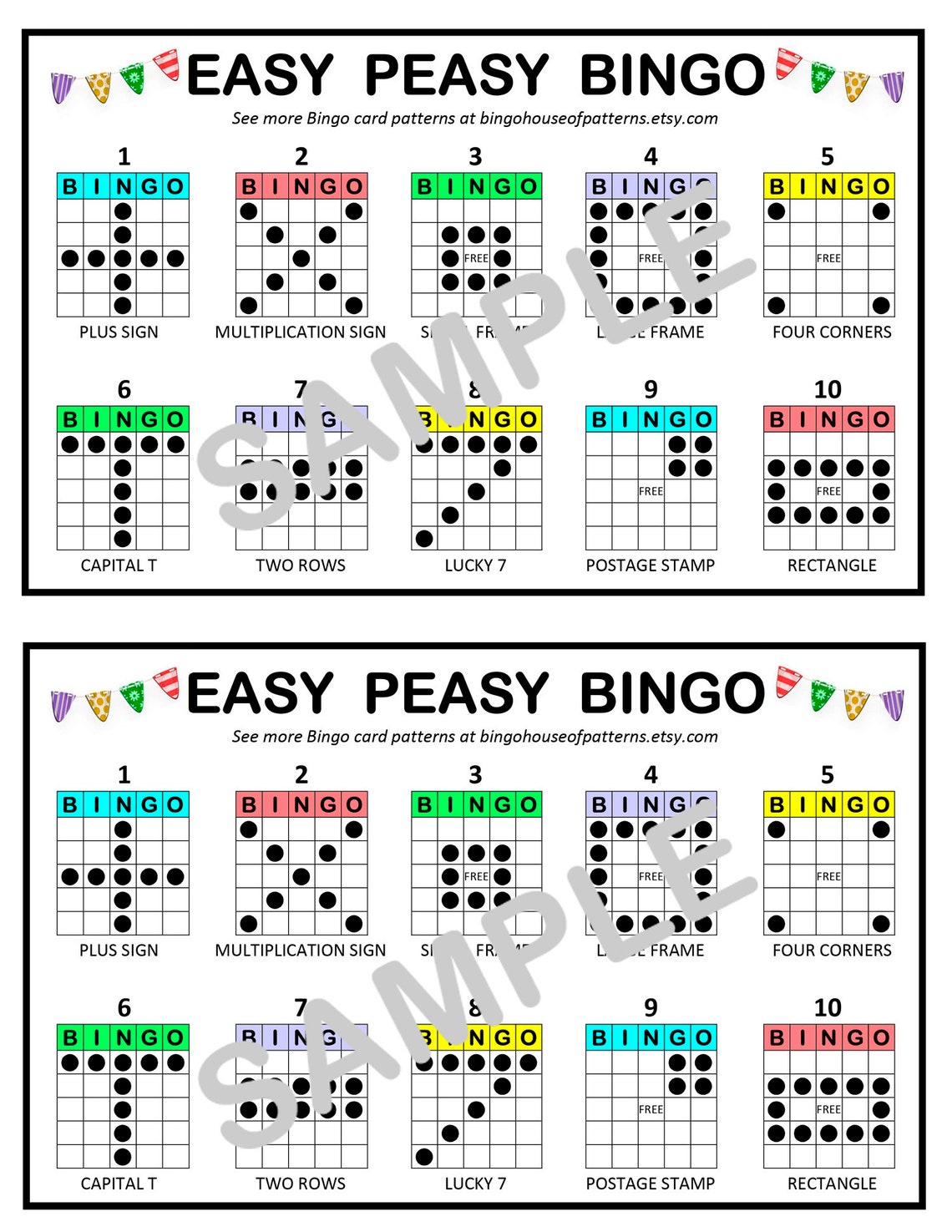 Collection "seasons" BINGO Card Patterns for Really Fun BINGO Games ...