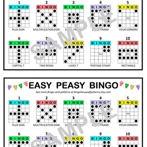 Collection "seasons" BINGO Card Patterns for Really Fun BINGO Games ...