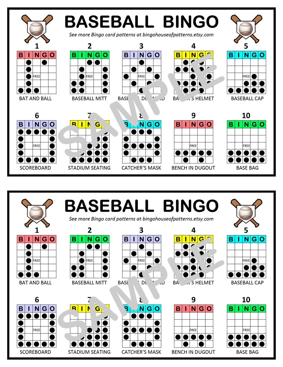 Collection "sports" BINGO Card Patterns for Really Fun BINGO Games ...
