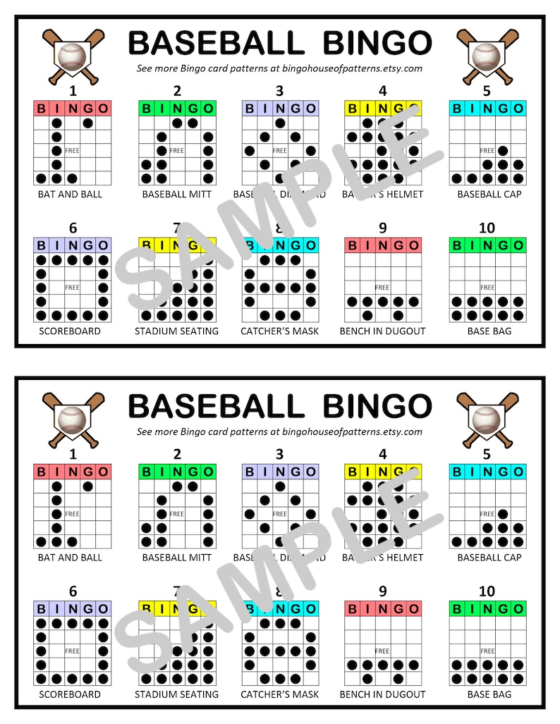 Collection "sports" BINGO Card Patterns for Really Fun BINGO Games ...