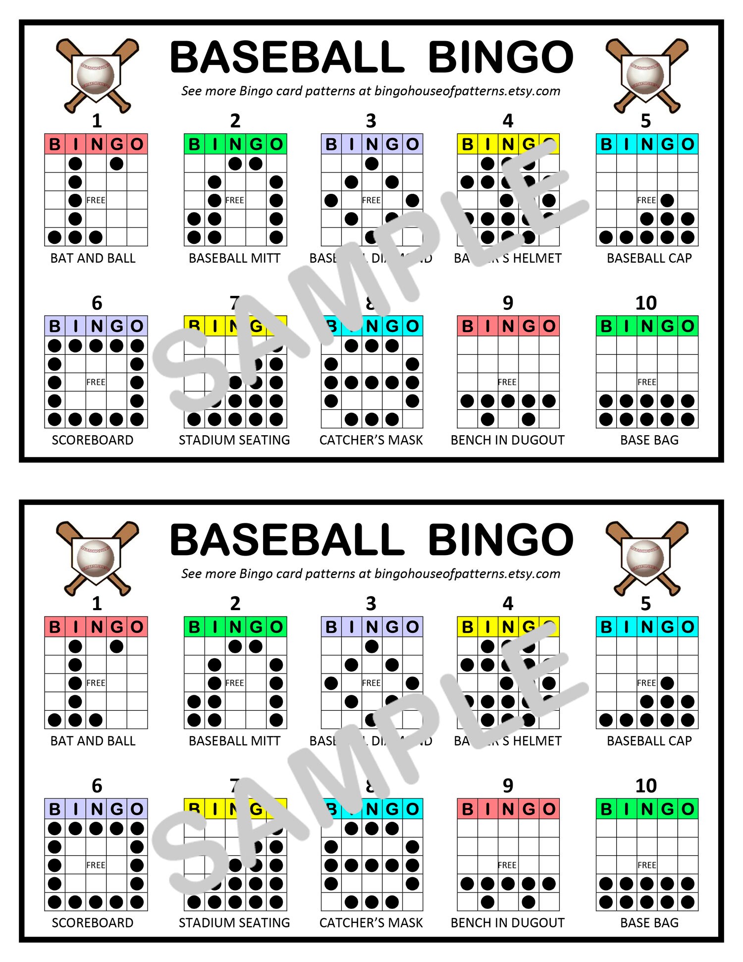 Collection "sports" BINGO Card Patterns for Really Fun BINGO Games ...